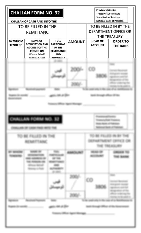 Solution Challan Form For Domicile Studypool