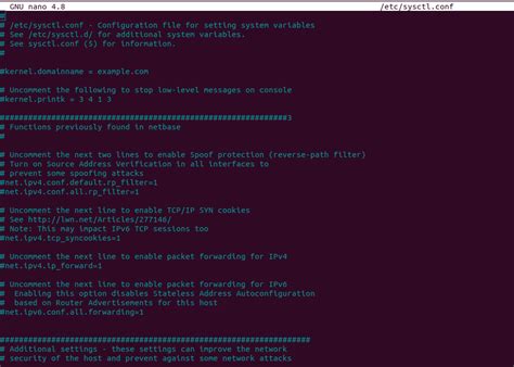 Sysctl настройка параметров ядра Linux — Хостинг компания Freehost Ua