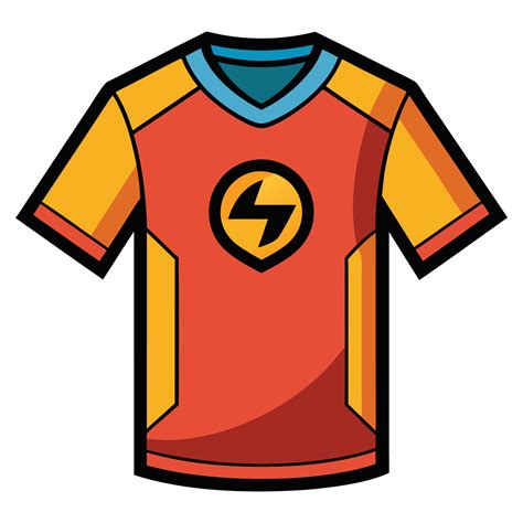 A Cartoon Soccer Jersey With A Lightning Bolt On It 50350837 Vector Art