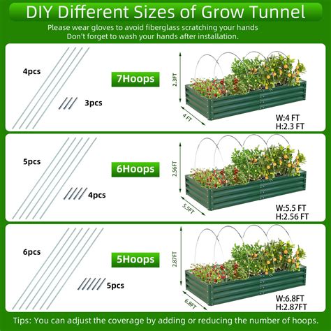 Garden Hoops For Netting Tunnel 30 Pcs 15 Inch Garden Hoops Detachable