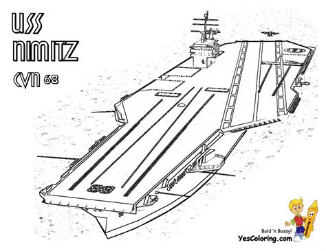 Navy Battleship Coloring Pages