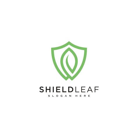 Shield Leaf Logo Vector Design Masterbundles