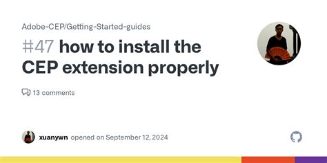 how to install the cep extension properly · issue 47 · adobe cep