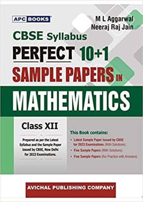 Apc Perfect 101 Sample Papers In Mathematics Class Xii Cbse Exam 2022