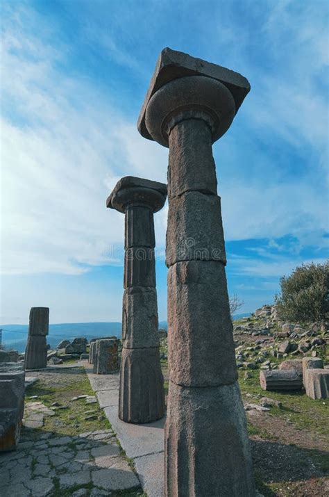 Assos Ancient Ruins Of Temple Stock Image Image Of Apollon Ancient