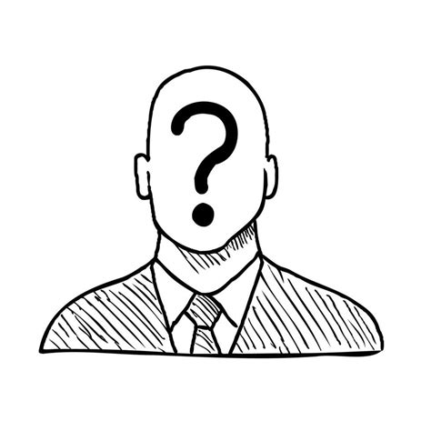 Identity Fraud Deep Fake Concept Line Drawing 49662868 Vector Art At