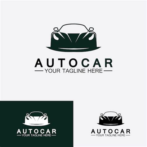 Desain Logo Mobil Otomatis Dengan Konsep Siluet Ikon Kendaraan Mobil