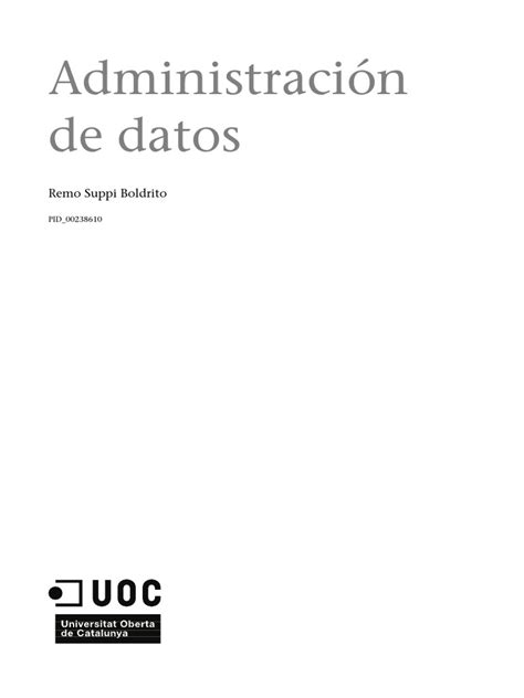 Administración Avanzada Del Sistema Operativo Gnu Linux Módulo3 Administración De Datos