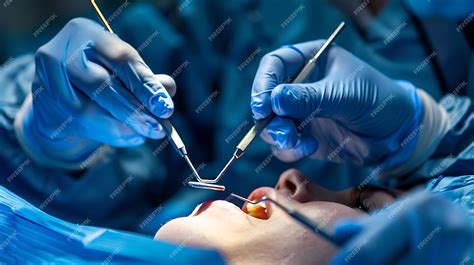Un Dentista Está Examinando Los Dientes De Un Paciente El Dentista Está