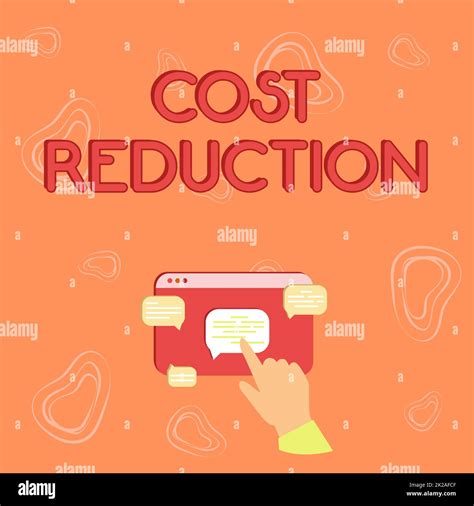 Text Sign Showing Cost Reduction Internet Concept Process Of Finding