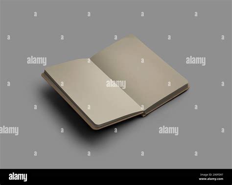Open Craft Notebook Template With Blank Pages Stylish Notepad In
