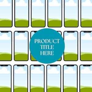 Canva Social Media Mockups Drag And Drop For Commercial Use Etsy Listing Templates Cellphone