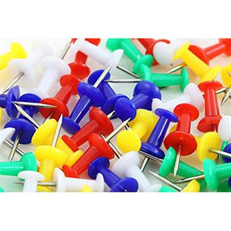 40 Pcs Assorted Coloured Push Pins Vicedeal