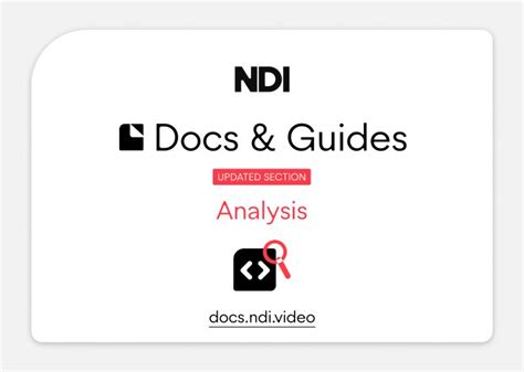 🔍 New In Docs And Guides Ndi Analysis Gets A Smart Refresh 📚 Weve Made