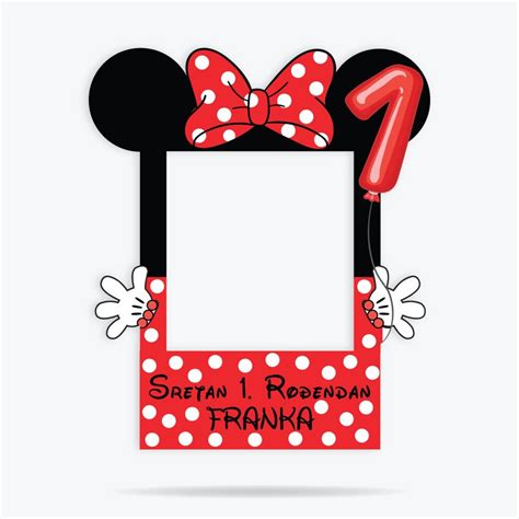 Personalized Minnie Mouse Photo Booth Frame Minnie Mouse Selfie Frame