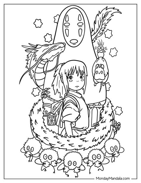 Studio Ghibli Coloring Pages Sketch Coloring Page