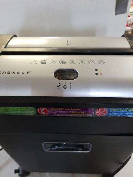 Embassy Paper Shredder Trice Auctions
