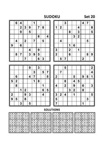 Four Sudoku Games With Answers Set 16 Stock Vector Illustration Of