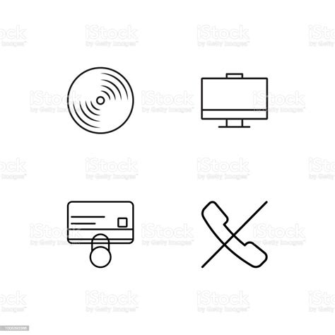 Electrical Devices Linear Icons Set Simple Outline Vector Icons Stock Illustration Download
