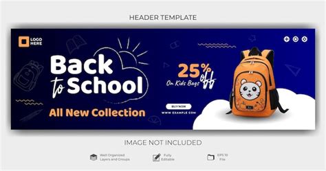Premium Vector Back To School Social Media Header Template