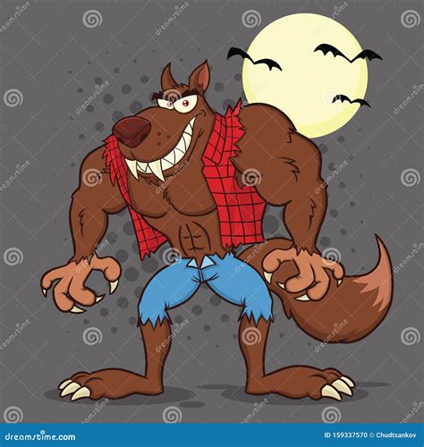 Angry Werewolf Cartoon Mascot Character Stock Vector Illustration Of