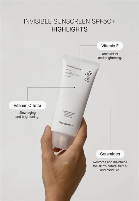 Invisible Sunscreen Spf50 Advanced Sun Protection With Invisible T