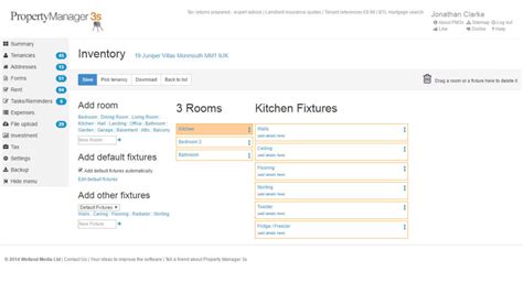 Property Inventory Form Property Hawk Online Software For Landlords