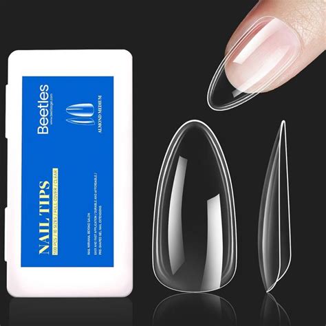 Beetles Gel Nail Tips Almond Medium Shape Summer Nails 500pcs Pre