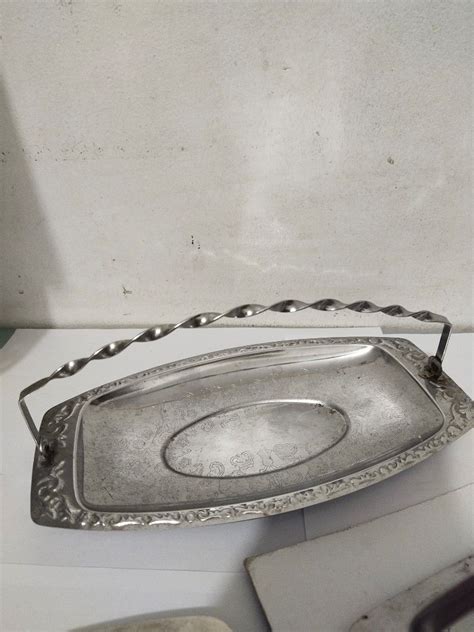 Vintage 3 Butter Traysstainless Steeluk1970s Erastill Good To Use