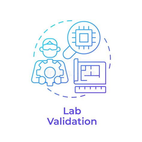 Lab Validation Blue Gradient Concept Icon Stock Illustration