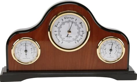 Mahogany Mantel Barometer Thermometer Hydrometer Brand New