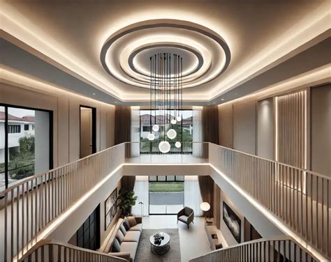 30 Unique Duplex Double Height False Ceiling Design