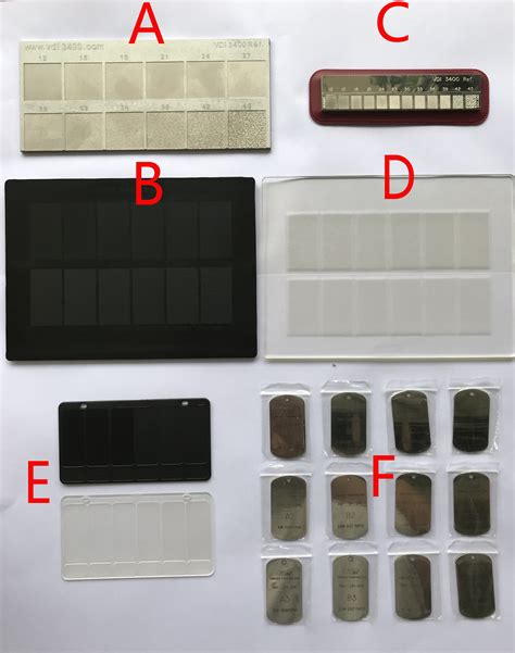 Edm Finish Edm Finish Scale To Vdi 3400 Surface Comparison Pattern