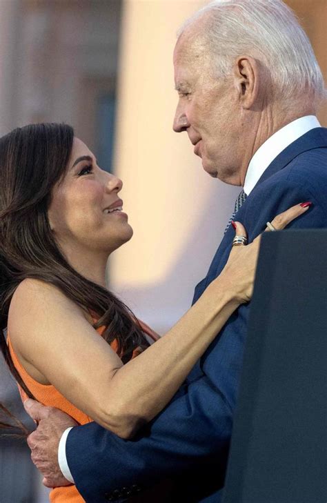 Joe Biden Raises Eyebrows With Embrace Of Eva Longoria At Flamin Hot