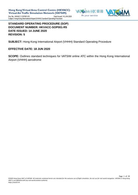 PDF STANDARD OPERATING PROCEDURE SOP Uploads HKVACC SOP R PdfSTANDARD OPERATING