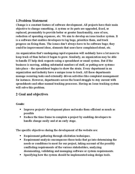 Issue Tracking System Development Problem Statement 1 Studocu