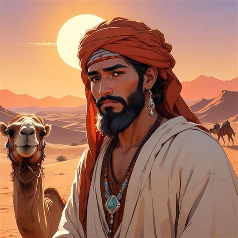 Bedouin Portrait Premium Ai Generated Image