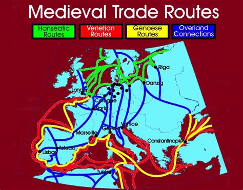 Trade Routes In Medieval Europe