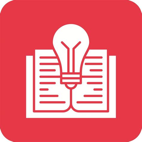 Knowledge Glyph Round Corner Background Icon 15976993 Vector Art At