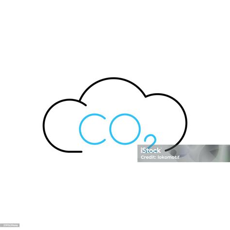 Co2 배출량 편집 가능한 스트로크가 있는 두 가지 색상의 선 아이콘입니다 아이콘은 웹 디자인 모바일 앱 Ui Ux 및 Gui 디자인에 적합합니다 상징에 대한 스톡 벡터