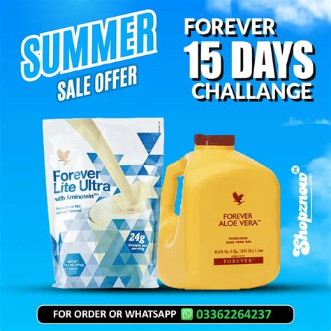 Forever 15 Days Weight Loss Challenge Aloe Vera Gel And Ultra Light Shake Combo Shopznowpk