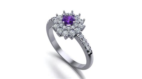 Engament Ring Diamond Ring 3dmodel Printable Model 3d Model 3d