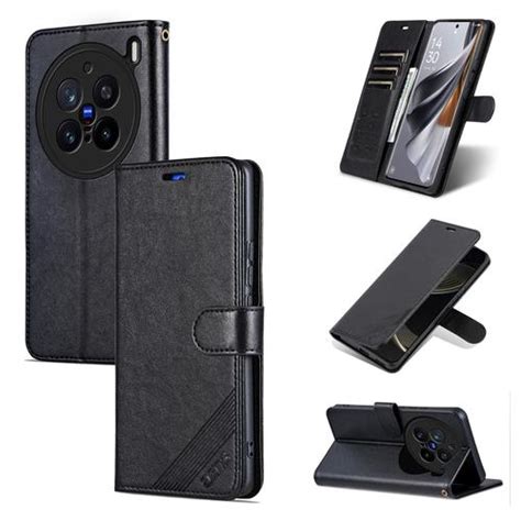 Jual Leather Case Azns Vivo X200 Pro X200 Sheepskin Texture Flip 1