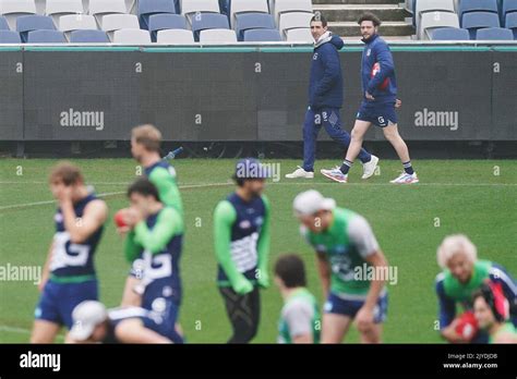 Jack Steven Walks Laps During An Afl Cats Training Session At Gmhba Stadium In Melbourne