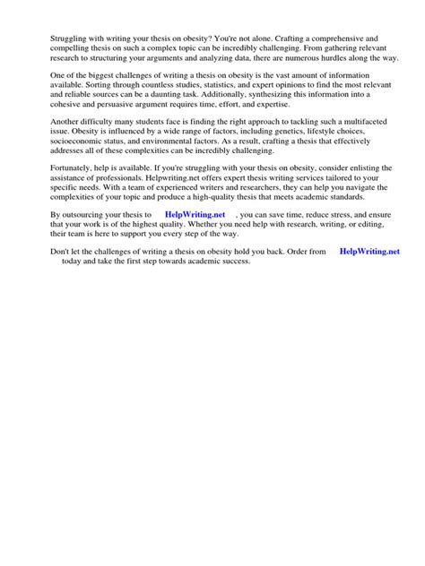 Thesis Obesity Pdf