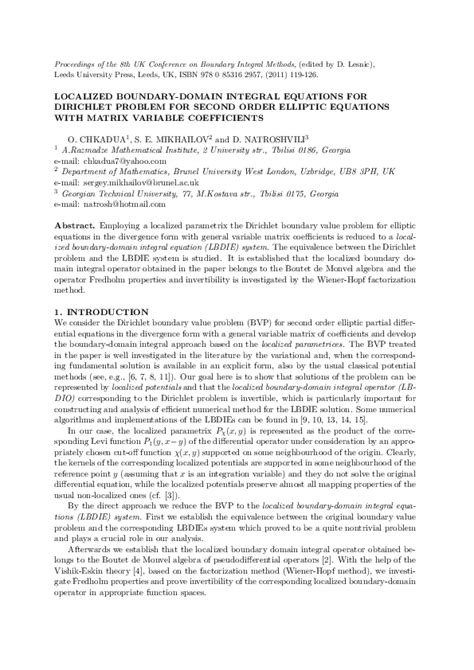 Pdf Localized Boundary Domain Integral Equations Method For An Interface Crack Problem
