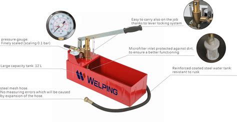 Pressure Test Pump For Oil And Water Pressure Testing Leakage 50bar Test Pumps Fusion