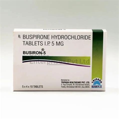 Busiron 5 Mg Buspirone Hydrochloride Tablets 5 Mg 1010 Treatment