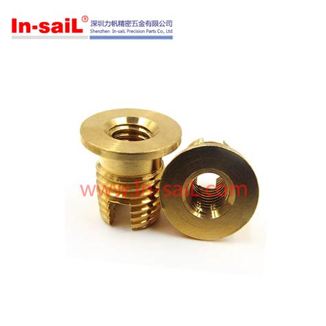 China In Sail M8 Brass Self Tapping Thread Insert Nut For Plastics