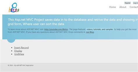 ClearOS ASP NET MVC GridView Display And Simple Display Project Using